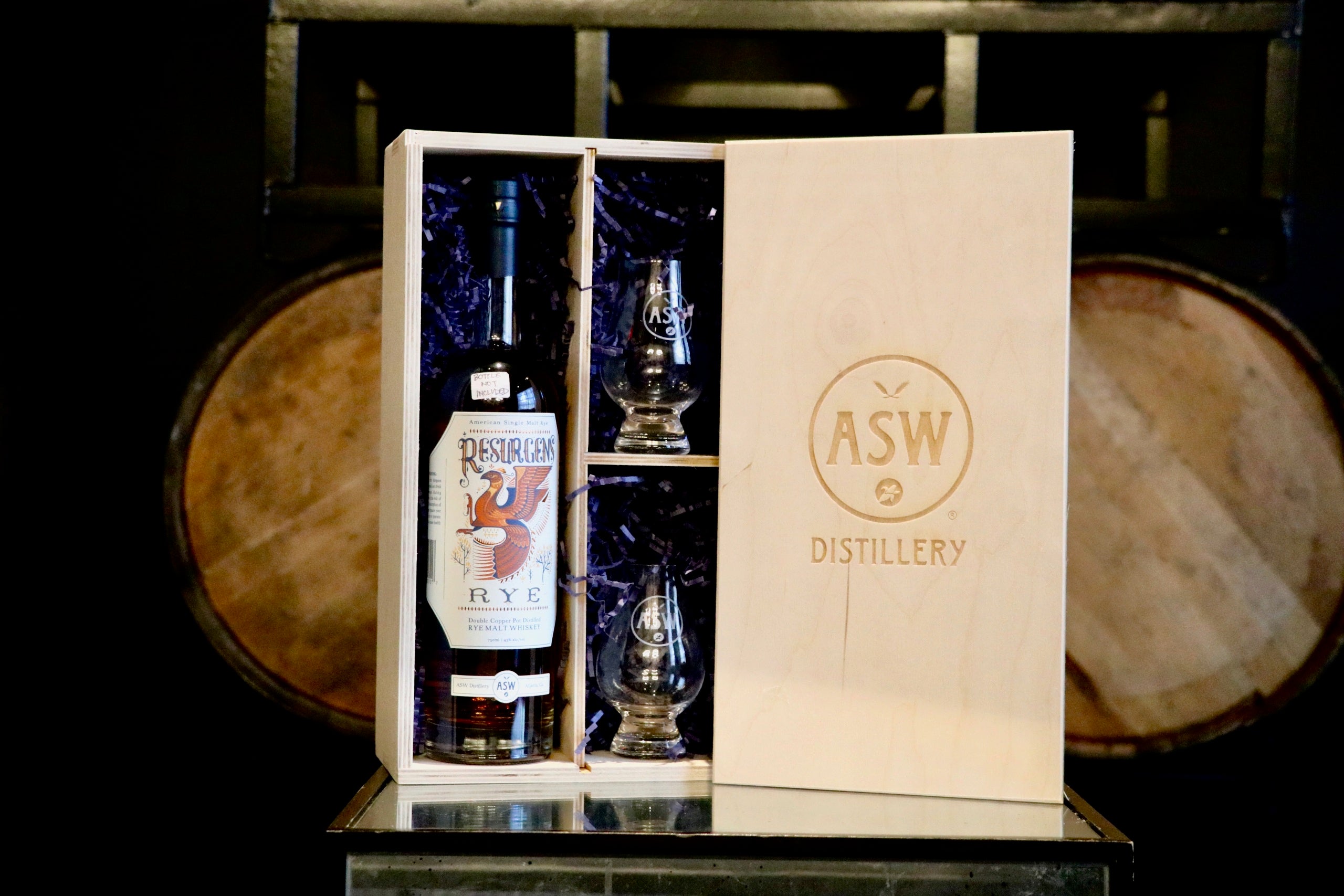 Wood Two Bottle Presentation Box | ASW Distillery